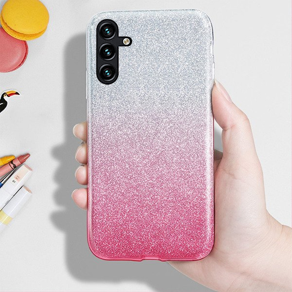 Samsung Galaxy A26 5G telefontok - Ezüst / pink Shiny tok